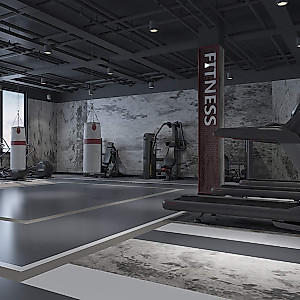 TOTIO Industrial Style Wallpaper Beige Grey Cement Concrete Contact Paper Self Adhesive Removable Vinyl Wall Paper Roll 16×118inch Matte Wall Covering [Thicken] Kitchen Bathroom Studio Peel Stick