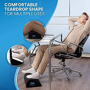 Everlasting Comfort Bundle - Office Chair Seat Cushion, Lumbar Support Pillow and Under Desk Foot Rest Under Desk