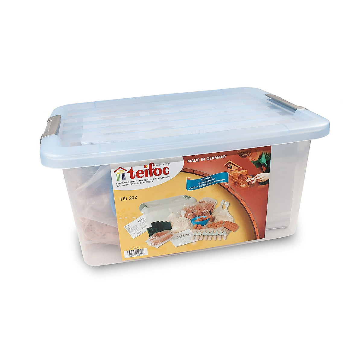 Teifoc School Brick Construction Set, 320 Building Blocks, Erector Set and STEM Building Toy