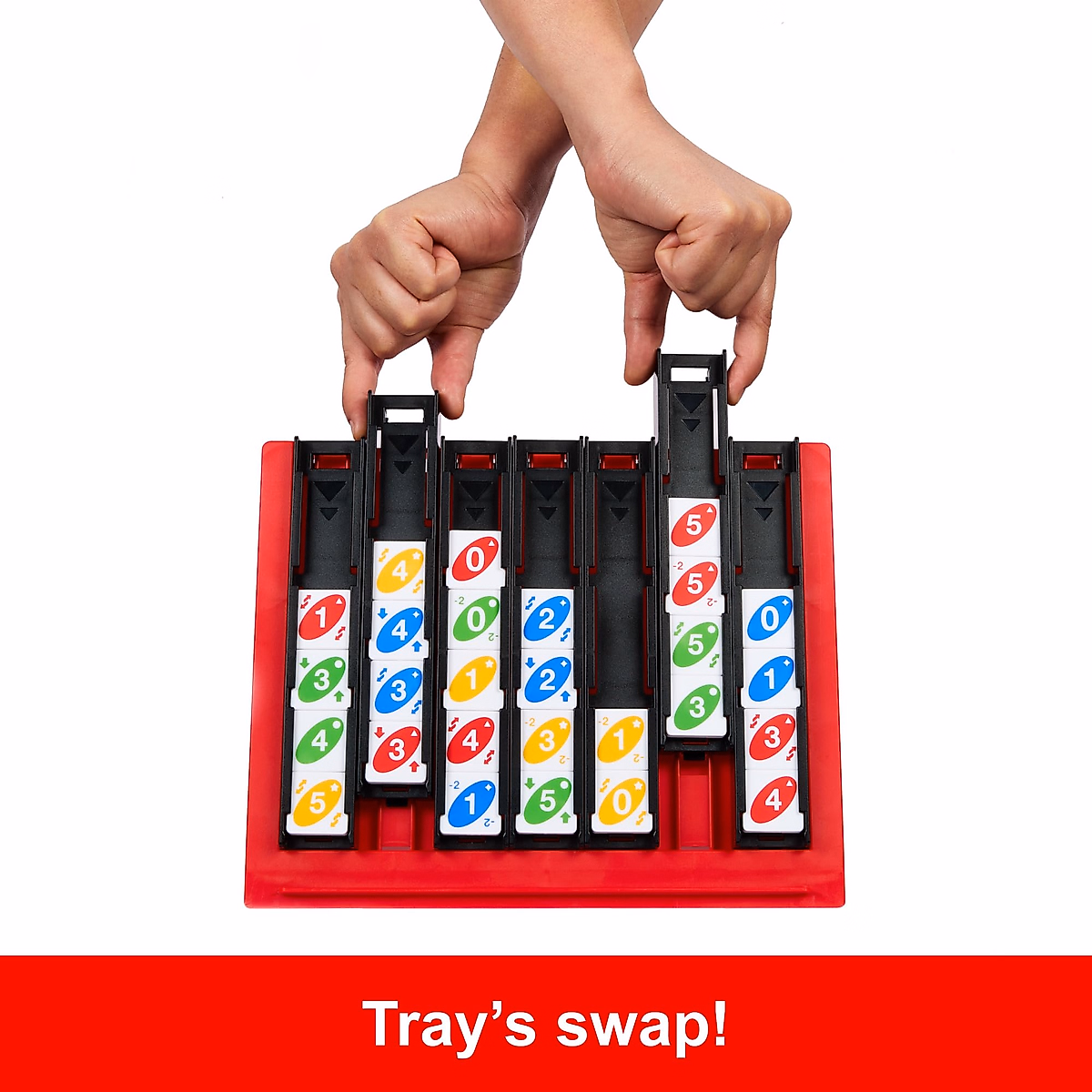 Mattel Games UNO Quatro Game with Colored Tiles & Plastic Grid for Adult, Family & Parties, 2 to 4 Players Ages 7 Years Old & Up