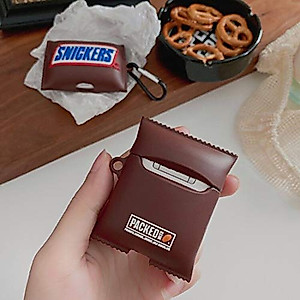 Airpod Case, Cute 3D Funny Potato Chips Beer Cartoon Soft Silicone Cover, Kawaii Cool Keychain Design Skin, for Girls Children and Boys Airpod Case (KANSDF/Snickers)