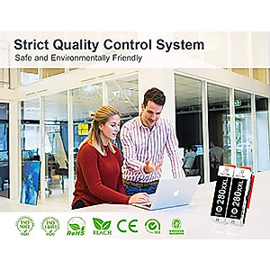 Miss Deer Compatible 280 PGBK Ink Cartridge, Replacement for Canon 280XXL PGI-280XXL PGI280 for Canon Pixma TR7520 TR8520 TS6120 TS6220 TS8120 TS8220 TS9120 TS9520 TS9521C TS702 (2 x Large Black)