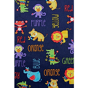 Fat Quarter Quilting Cotton Fabric Bundle Set of 6 Animals