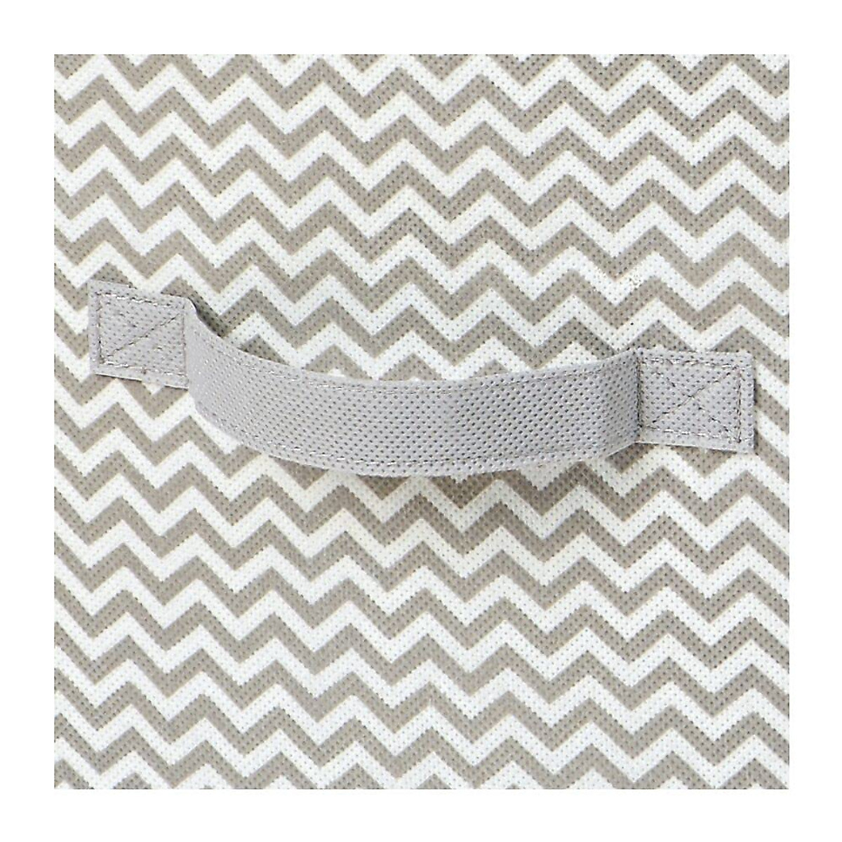 mDesign Soft Fabric Nursery/Playroom Closet Storage Organizer Bin Box with Front Handle for Cube Furniture Shelving Units - Holds Toys, Clothes, Diapers, Bibs - Spira Collection, 4 Pack, Taupe/Natural