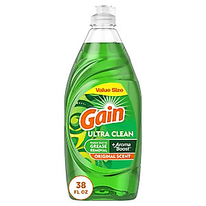 Gain Ultra Dishwashing Liquid Dish Soap, Original Scent, 38 fl oz