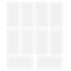 RONRONS 10 Pack Reusable Silicone False Eye Lashes Holder Pad Tray for Eyelashes Extensions,Clear