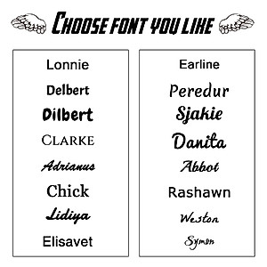 Personalized Temporary Tattoos with Name/Text, Custom Fake Name Tattoos Temporary Waterproof Body Sticker for Women and Men