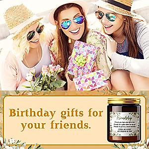 Friendship Gifts for Women Best Friend Candle Gifts for Her Birthday Gifts for Women Friends Lavender Scented Candle Gift Natural Soy Wax Candle Gifts for Friends Bedroom Bathroom