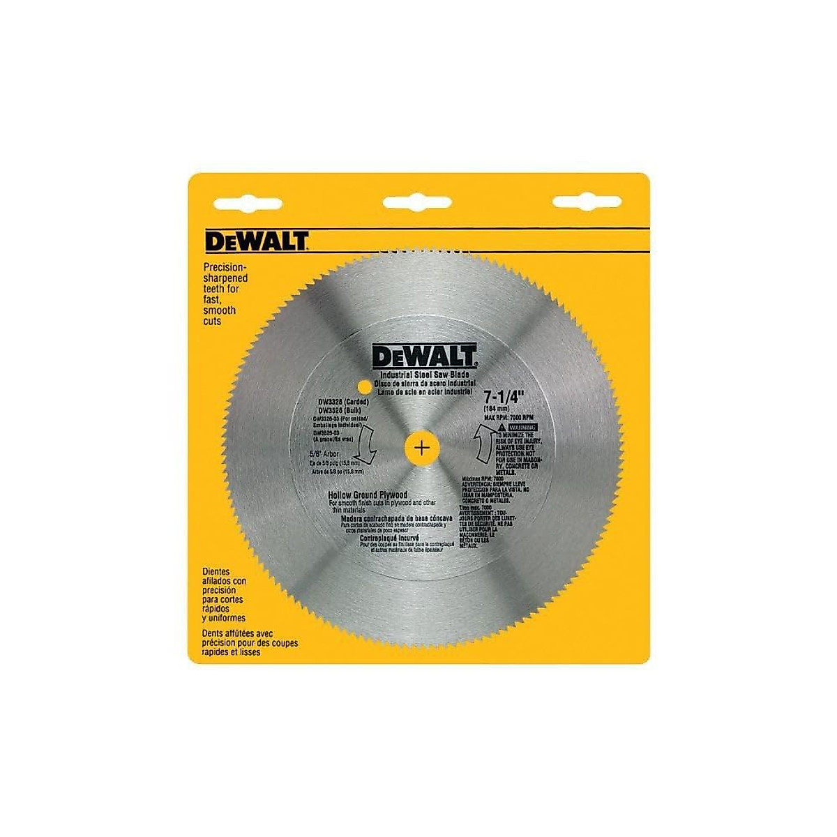 DEWALT Circular Saw Blade, 7 1/4 Inch, 140 Tooth, Wood Cutting (DW3326)