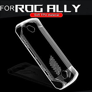 for ASUS ROG Ally Consoles Case Soft TPU Transparent Black/White Protective Cover Protector Scratch Accessories Shell Game
