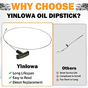 3C3Z6750AA Ford 6.0 Powerstroke Oil Dipstick for 2003 2004 2005 2006 2007 Ford F250 F350 F450 F550 Super Duty Excursion 6.0 Diesel Engine Oil Dip Stick Indicator Tool Replace Ford 3C3Z-6750-AA 917-310