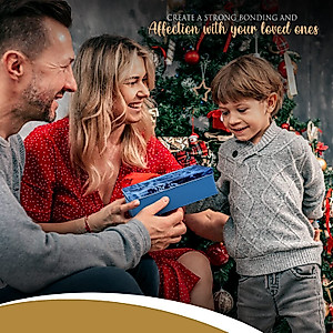 Crave Island Christmas Style Multi-Purpose Rectangular Tin Box with Lid - Metal Rectangle Box - Christmas Cookie Tin - Splendid Christmas Design - Spacious to store Sweets, Candy, and Food Storage