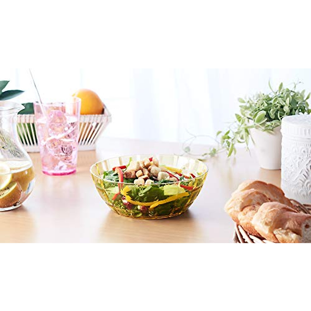 SCANDINOVIA - Unbreakable Premium Tableware - Set of 6 - Tritan Plastic - Perfect for Gifts - BPA Free - Dishwasher Safe - Stackable (46 oz Bowls)