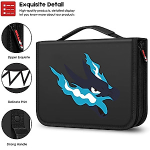 RHCOM 4-Pocket Trading Cards Binder, 320Cards Collector Album Holder Compatible with PM Cards and All TCG Cards.(Dragon)