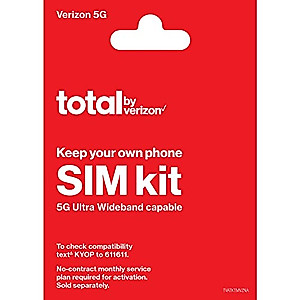 Total by Verizon BYOP Sim Kit (Verizon Network), No Airtime - Prepaid (Locked)