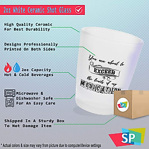 Shot Glasses Bar Accessories Custom Personalized Photo Picture & Text Alcohol Bar Supplies Set of 6 Ceramic 2 Oz