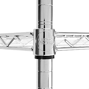 Set of 4 Wire Shelving Posts, Customize Poles Height: 8" - 86", Heavy Duty Pole (Chrome, Black Epoxy, Green Epoxy, Stainless Steel) Replacement Poles for Shelves (1")