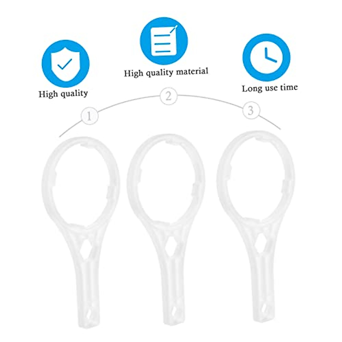 ULTECHNOVO Tools 10pcs 10 Wrench Wrenches Home Household Filtration System Wrench Under Sink Water Filter Tool Wrench Plastic White Filter Canister Spanner