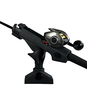 2 Pack Baitcaster/Spinning Rod Holder with Side Deck Mount (Holder + Mount)