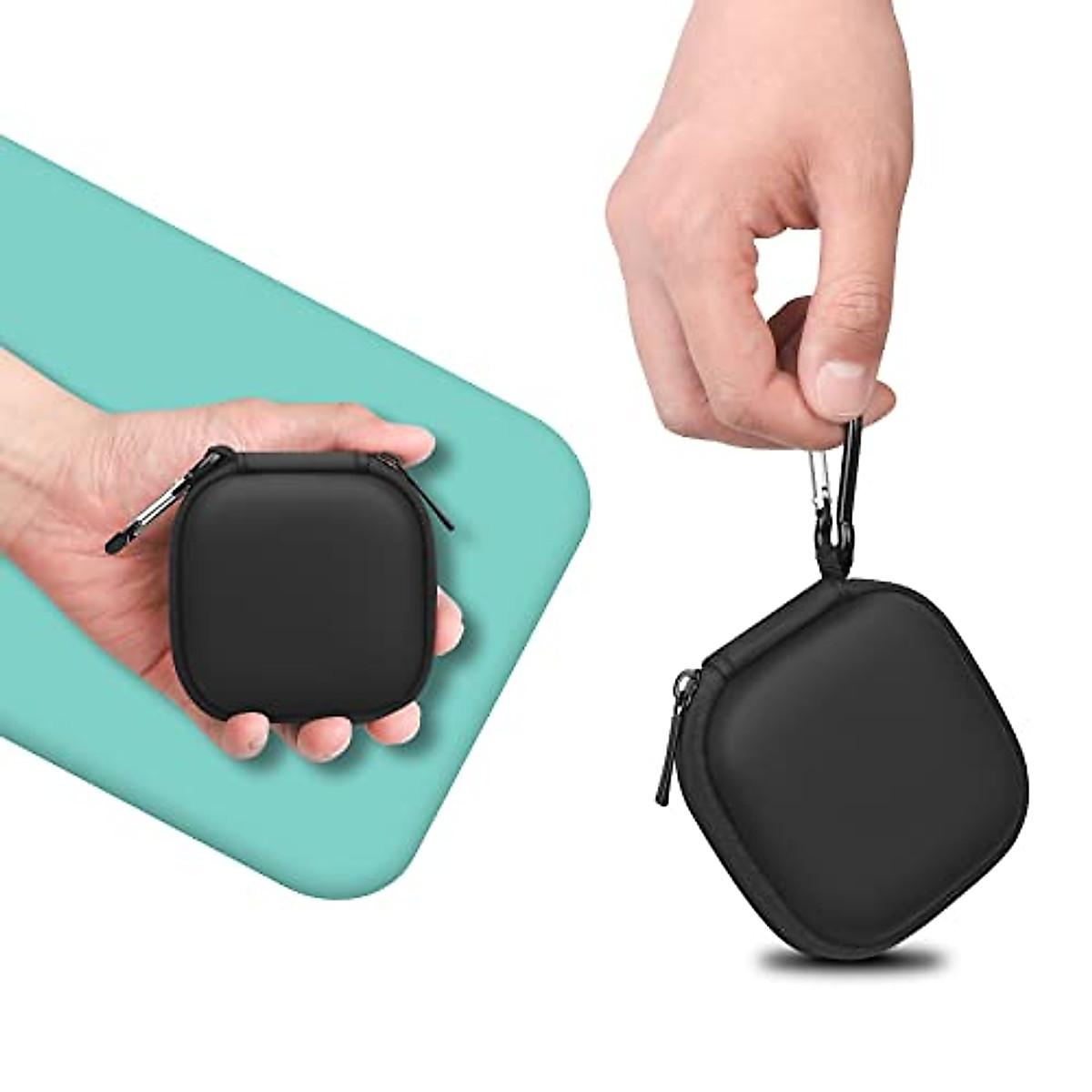 BOVKE Carrying Case for Bose QuietComfort Earbuds II/Bose QC Earbuds 2 Wireless Noise Cancelling in-Ear Headphones, Extra Mesh Pocket for Cables and Eartips, Black (Case Only)