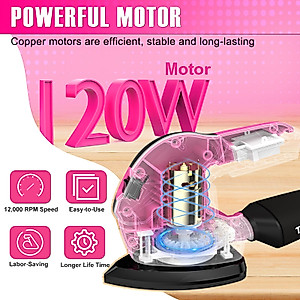 Cordless Detail Sander - 20V Electric Hand Sander with 22Pcs Sandpapers, 12000 RPM Mouse Sander with Dust Bag, Compact Palm Sander Tool for Tight Spaces Woodworking, 2.0Ah Battery and Charger Included