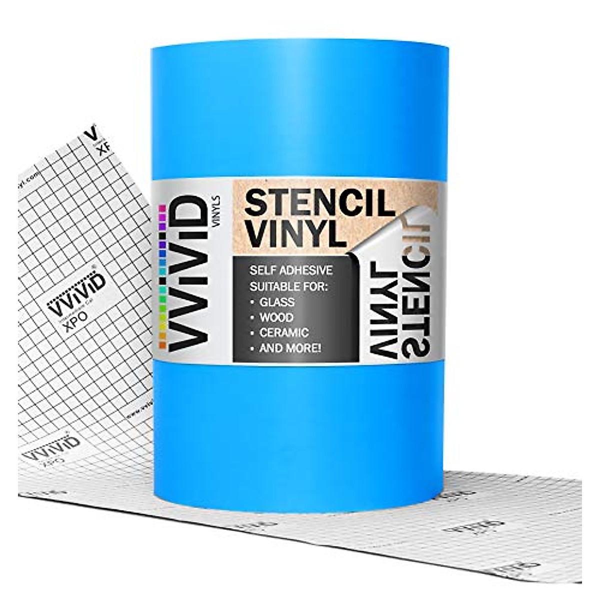 VViViD Blue Stencil Vinyl Masking Film With Anti-Bleed Technology (12" x 10ft)