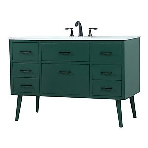 Elegant Kitchen and Bath 48 inch Bathroom Vanity Cabinet - Green