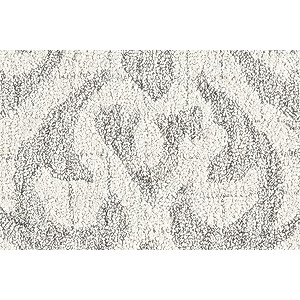 Feizy Rugs - Rhett Geometric Lattice Print Rug, Ivory/Wolf Gray, 8ft x 10ft Area Rug