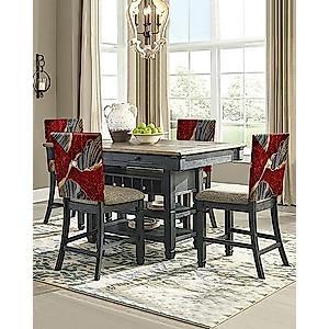 Abstract Chair Back Cover for Dining Room,Santa Hat Chair Slipcovers Set of 4, Burgundy Red Golden Gray Marble Washable Kitchen Chair Back Covers for Home Dinner Party Events Modern Fluid