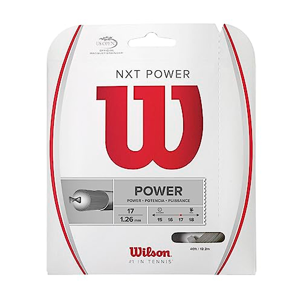 Wilson NXT Power 17 Tennis String - Set, White