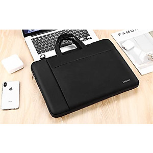 Ferkurn Laptop Bag 17 17.3 inch Women Men Computer Sleeve Case with Shoulder Strap for HP Envy Pavilion/Dell Inspiron/Thinkpad/ASUS TUF Vivobook/MSI/MacBook/Acer,Waterproof Briefcase with Handle,Black