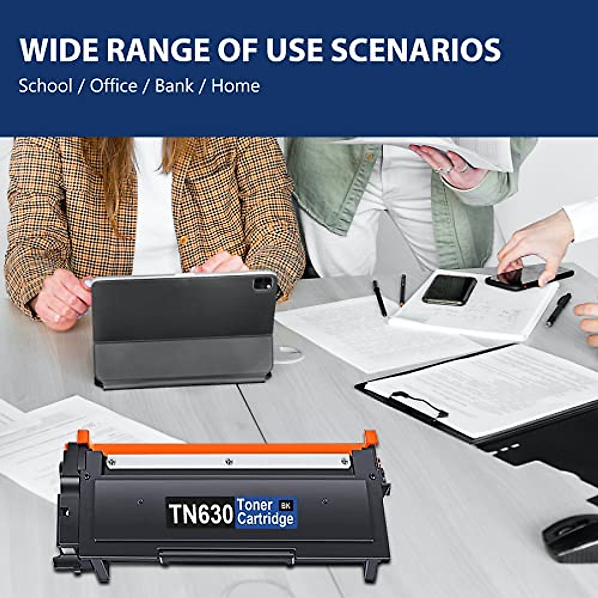 LOVPAIN TN630 Toner Cartridge Black 1 Pack: Compatible TN-630 Toner Replacement for Brother TN 630 HL-L2300D L2305W L2315DW MFC-L2680W L2685DW L2700DW DCP-L2520DW L2540DW Printer Toner