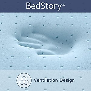 BedStory 4 Inch Memory Foam Mattress Topper Queen Size, Firm Pain-Relief & Motion-Isolation Bed Topper, Bamboo Charcoal & Gel Infused Cooling Pad, Skin-Friendly Cover Non-Slip, Bed RV Elder Adult Kid
