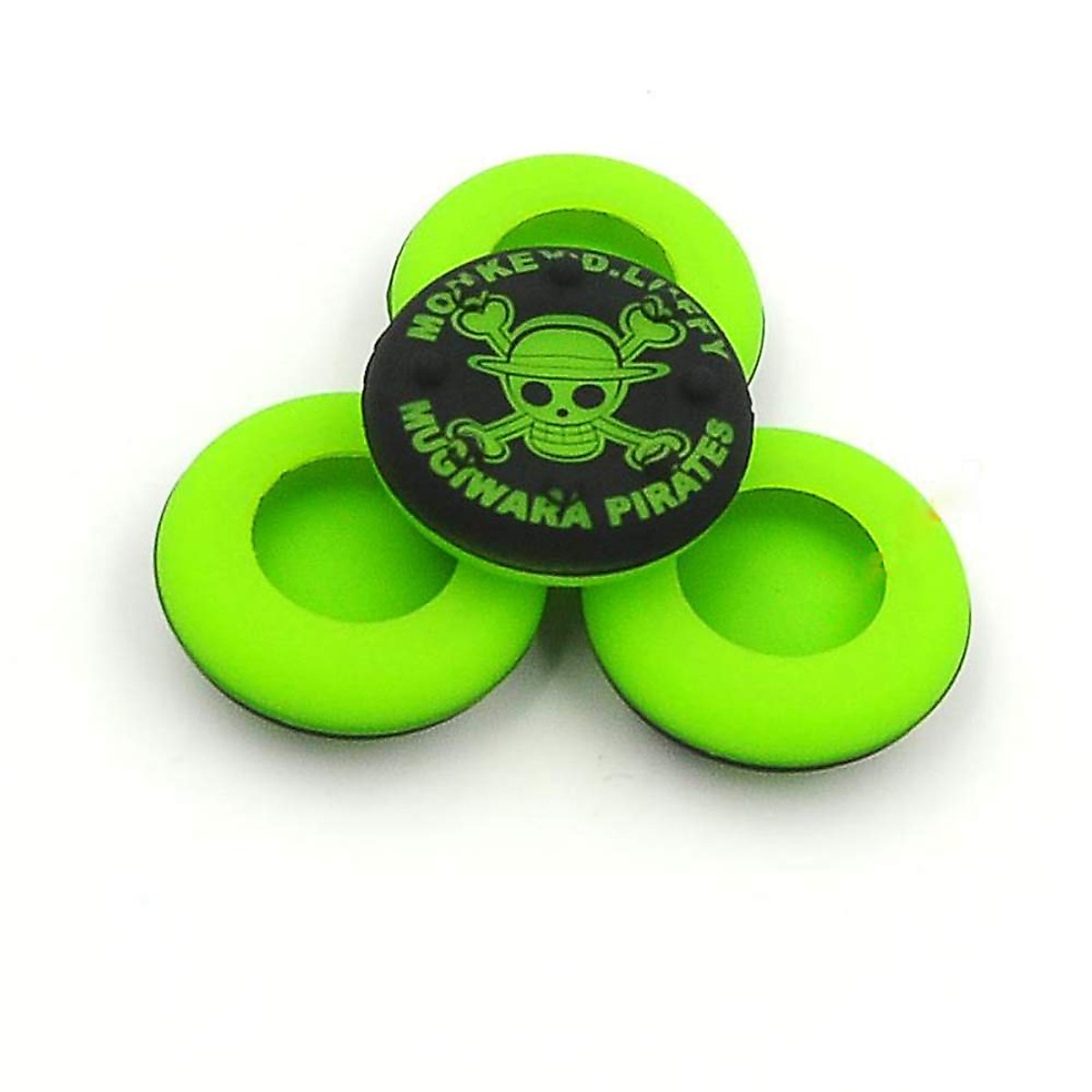 4 in 1 Analog Stick Joystick Rubber Silicone Cap Thumbstick Thumb Grip Cover Case Skin Joystick Grips for PS4 PS3 Xbox One Xbox 360 Controller (2# Green)