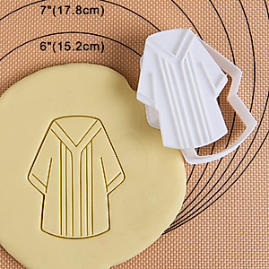 Flycalf 2023 Graduation Cookie Cutters with 3D Stamper Girls Biscuit Cutter Baking PLA School Kitchen Cake Decorating 3.5" Embossing Stamps Mold Supplies