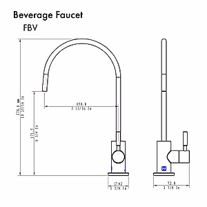 ZLINE Autograph Edition Drink Faucet in Polished Gold (FBV-PG)