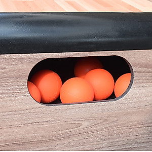 Hathaway Shooting Star 9-ft Arcade Ball Roll and Score Machine Table with LED Electronic Scorer and Sound, Great for Family Recreation Game Rooms, Driftwood