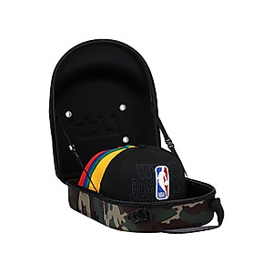 Lids Cap Luggage Container(Camo Exterior & Black Interior) - Durable Storage for Baseball Caps, Hat Organizer Holder for 6 Caps, Hat Travel Case, Carrier