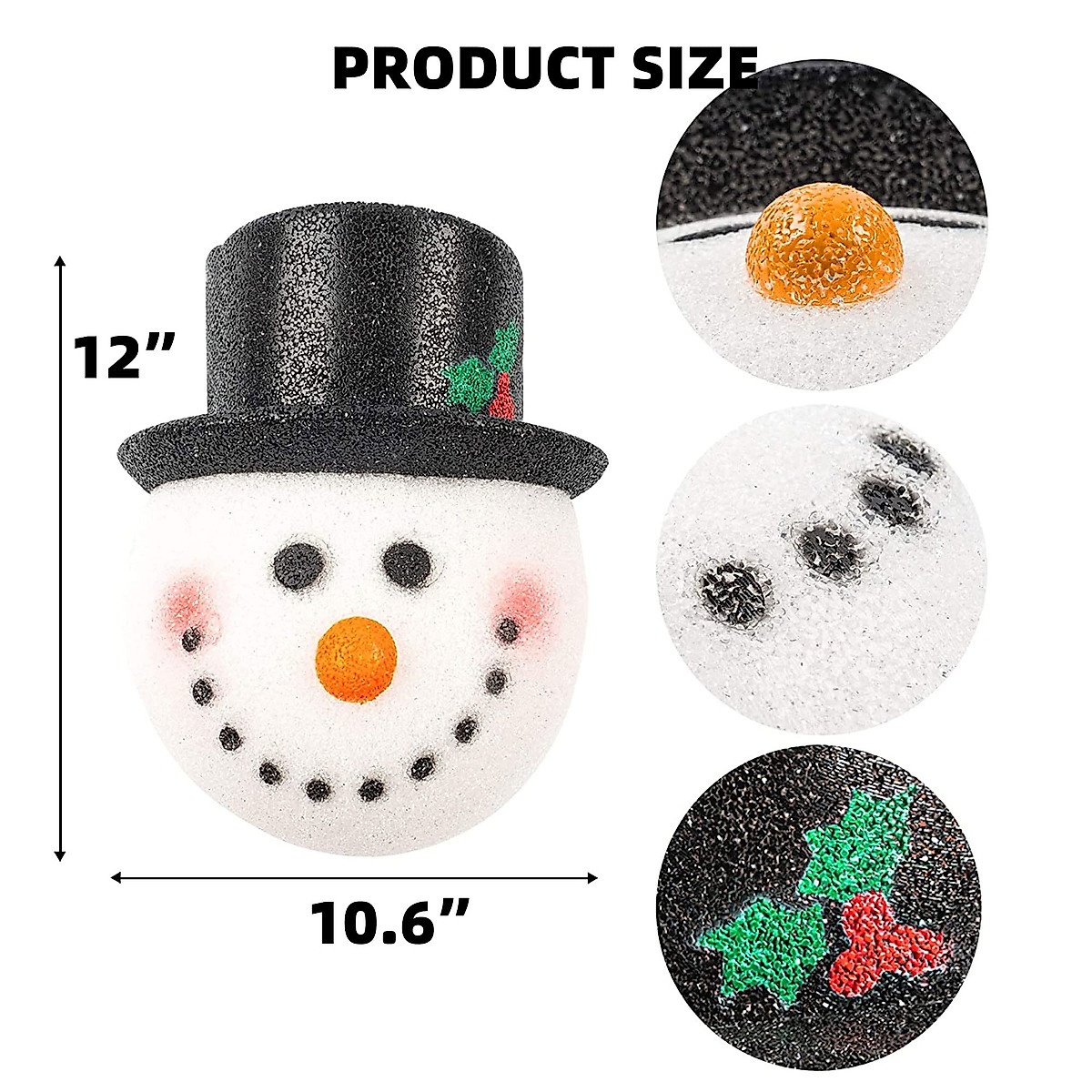 Hourleey 2 Pack 12 Inch Snowman Christmas Porch Light Covers, Outdoor Christmas Decorations, Holiday Snowman Light Covers for Porch Lights, Garage, Front Door