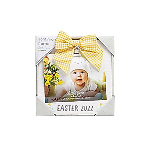 Little Pear Easter 2022 Pictures with the Easter Bunny Baby Keepsake Frame, Rustic Baby’s First Year Holiday Frame, Easter Décor Baby Photo Frame