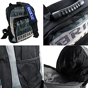 W-POWER JDM Bride Racing Laptop Travel Backpack Brown Bottom with Adjustable Harness Straps (XL-Black)