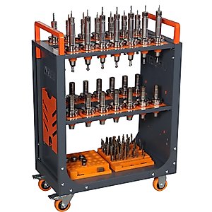 LYREIGN Mobile CNC Tool Storage Cart, CNC Tool Holder Utility Carts with Wheels, CNC Trolley is Suitable for Warehouses Storehouse Factory Garage