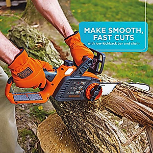 BLACK+DECKER 40V Max Cordless Chainsaw, 12-Inch (LCS1240)