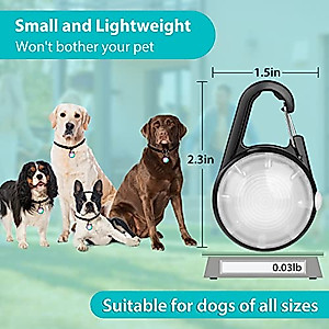 Dog Collar Lights for Night Time, 4 Modes Dog Collar Light Rechargeable Led Light for Dog Collar, IP68 Waterproof Dog Light for Night Walking, Safety Dog Collar Lights for Night Time Clip On (Black)