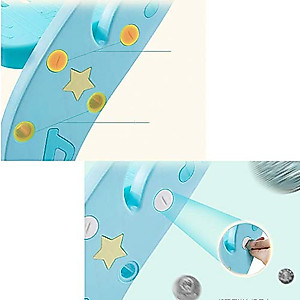 PENGJIE Folding Ladder Step Stool Ladder Stool Kids Training Seat Adjustable Toilet Potty Chair Sturdy Non-Slip Foldable Adjustable Height