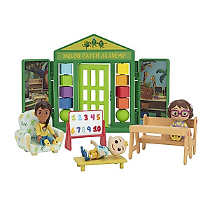 CoComelon School Time Deluxe Playtime Set - JJ, Bella, Ms. Appleberry The Teacher and 5 Accessories (Table, Cot, Armchair, Easel, Walls) - Toys for Kids, Toddlers, and Preschoolers