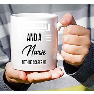 Answer: Adorable Nurse Mom Gifts - Womens Sweat Quote - Birthday Present for Daughter - 11 Oz White Ceramic Coffee Mug