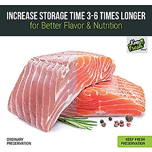 Keep Fresh Food Vacuum Sealer Rolls (11" x 50', 2 Rolls), 3.5mil Food Storage Bags for Sous Vide and Freezer Storage (100 Feet)