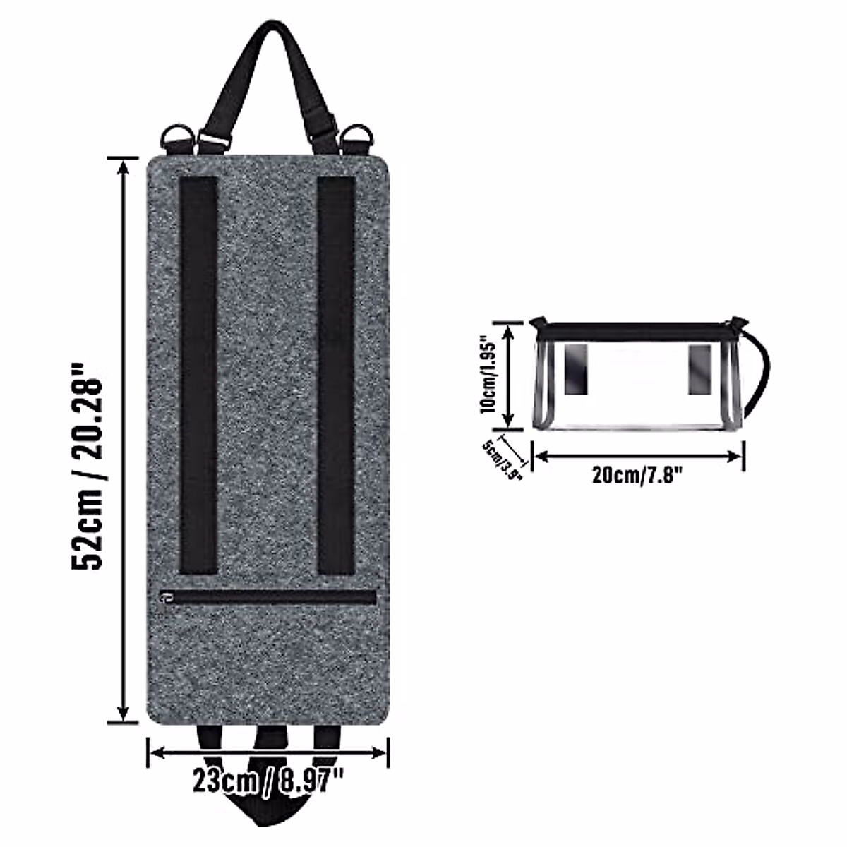 Annmore Display Shelves for Tonies Figures Carrying Case for LOL Surprise Dolls Storage Bag for Barbie, Gray