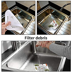 2 Pcs Shower Drain Hair Catchers, Square Shower Hair Drain Cover Catcher, Silicone Hair Stopper Catchers with Suction Cups, for Bathroom, Bathtub, Kitchen, Shower Drain